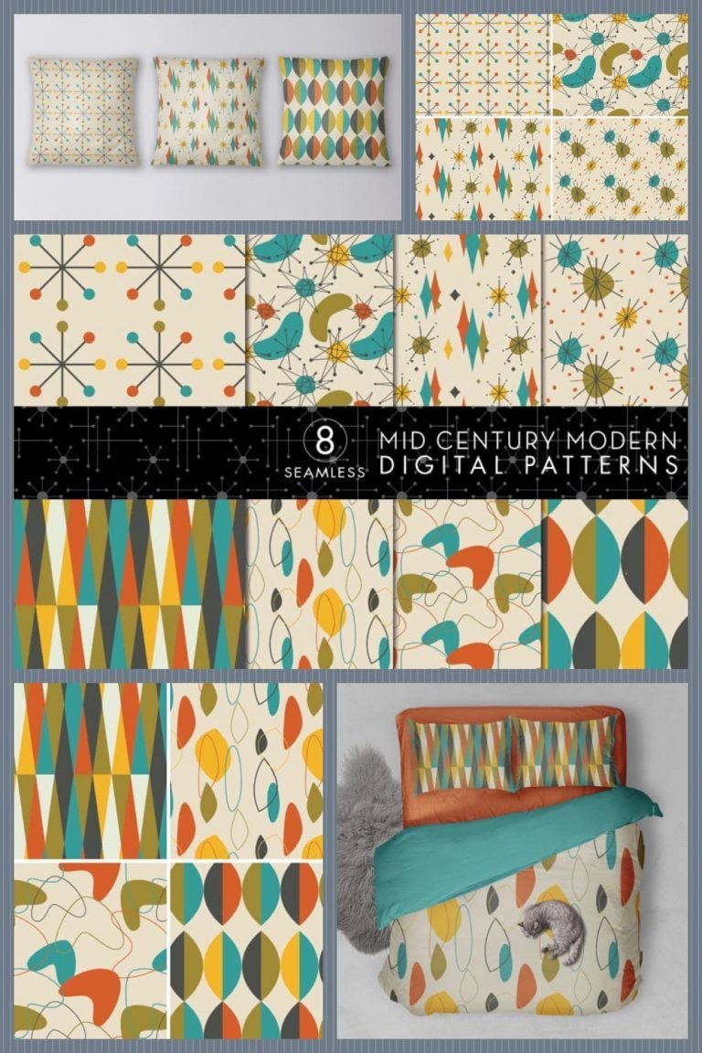 10 Best Mid Century Modern Pattern Images for 2021: Free and Premium
