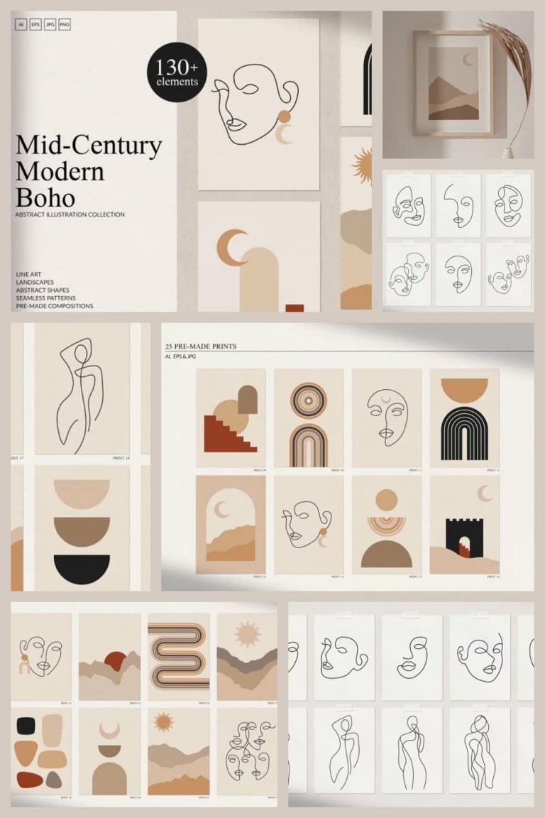 10 Best Mid Century Modern Pattern Images for 2021: Free and Premium