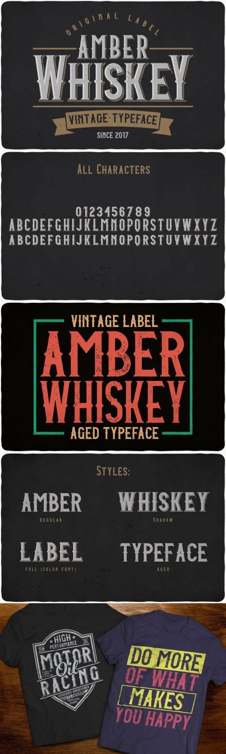 Amber Whiskey Typeface - MasterBundles
