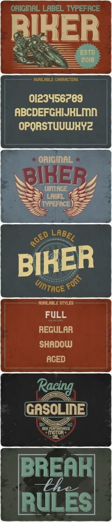Biker Typeface - MasterBundles