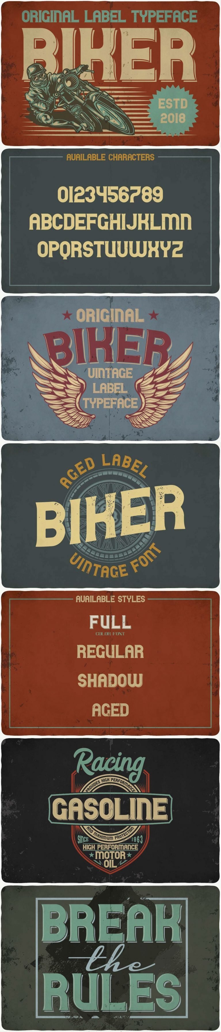 Biker Typeface - MasterBundles