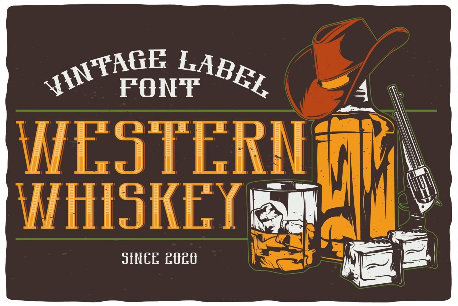 Western Whiskey Font - Master Bundles