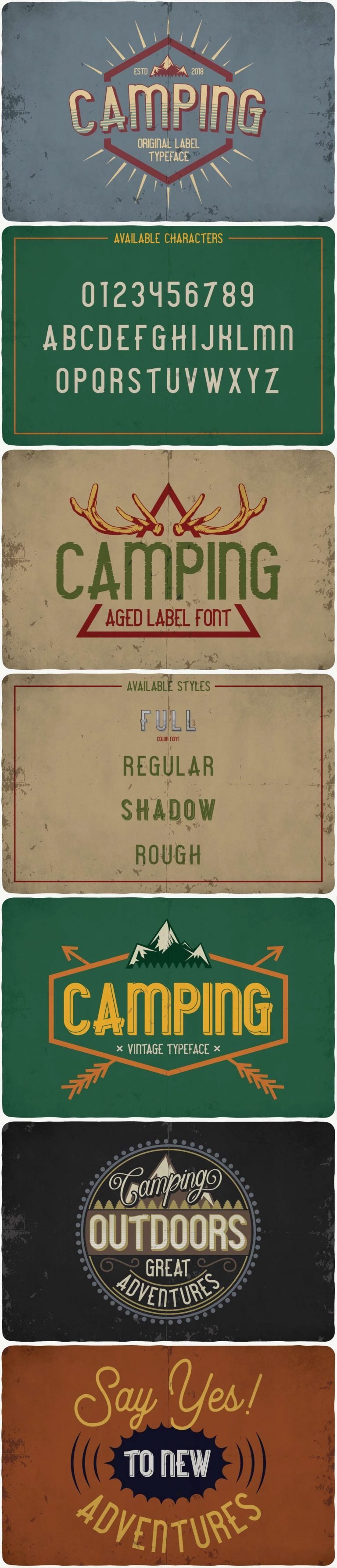 Camping Typeface - MasterBundles