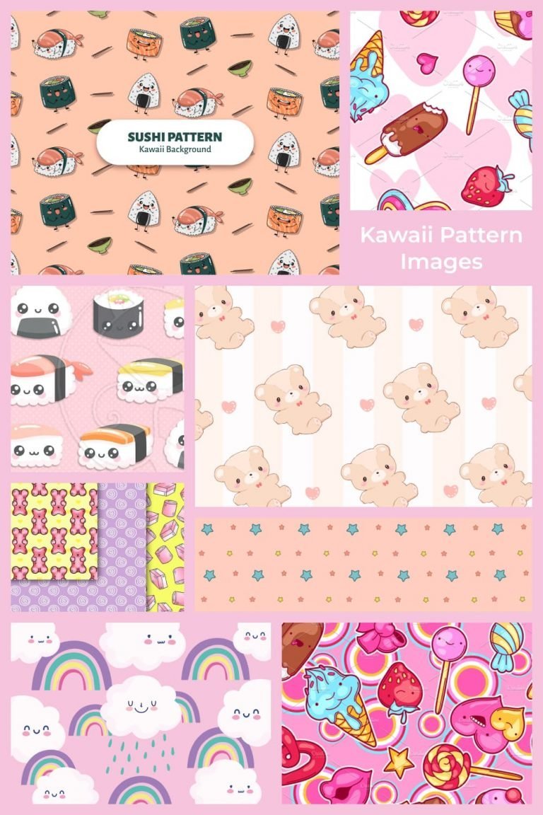 15 Best Kawaii Pattern Images for 2021: Free and Premium