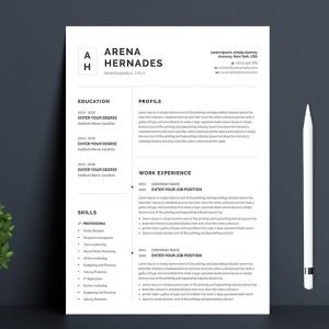 Minimalist Resume Template – MasterBundles