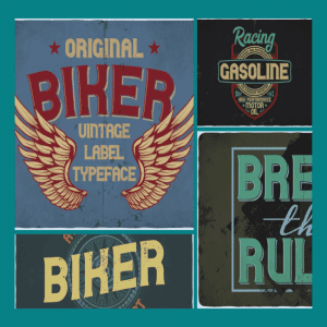 Biker Typeface - MasterBundles