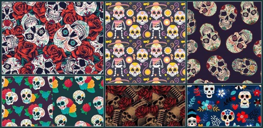 10 Best Sugar Skull Pattern Images for 2021: Free and Premium