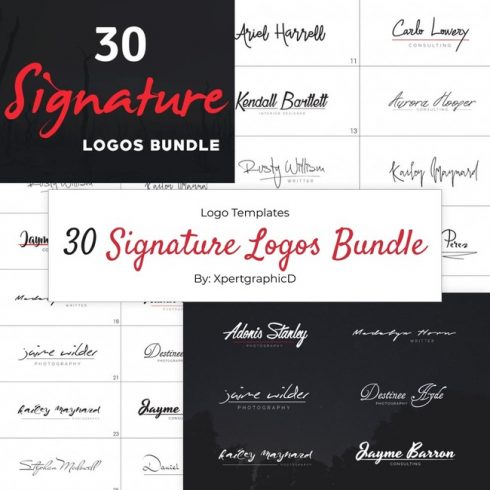 30 Signature Logos Bundle – MasterBundles