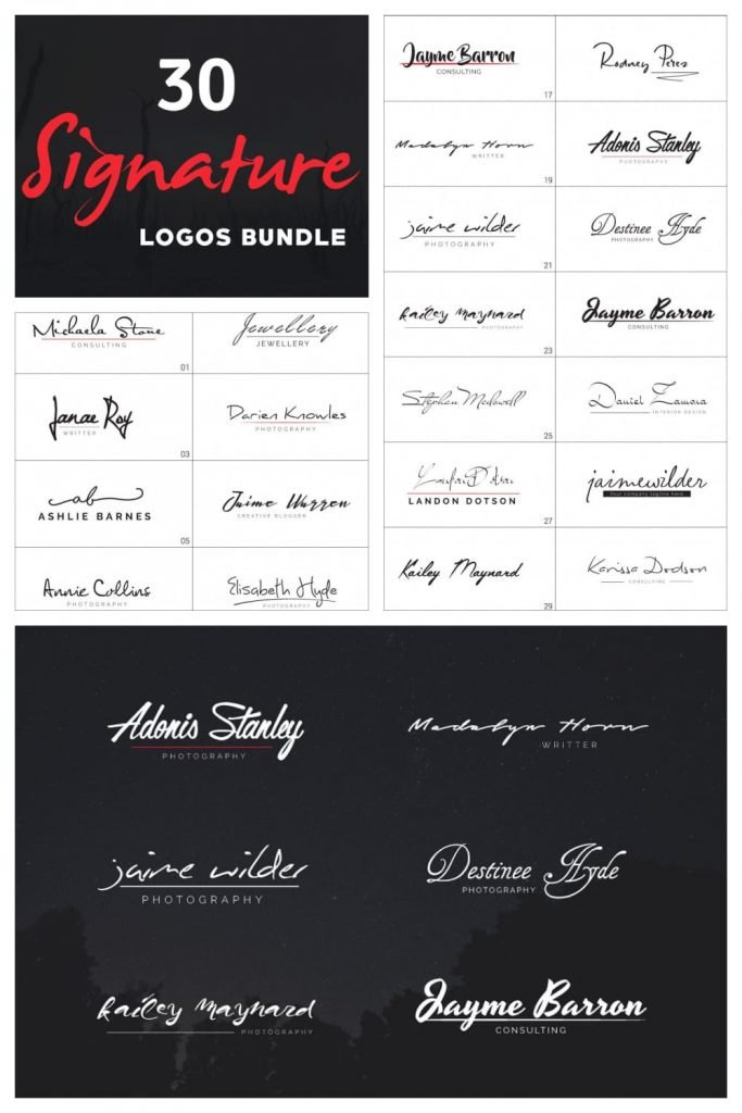 30 Signature Logos Bundle – MasterBundles