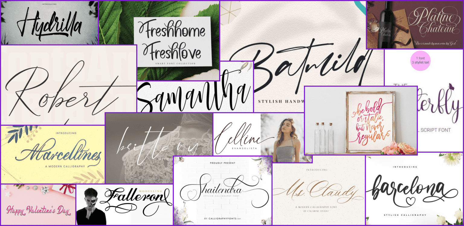93+ Best Brush Script Fonts (2022) - MasterBundles