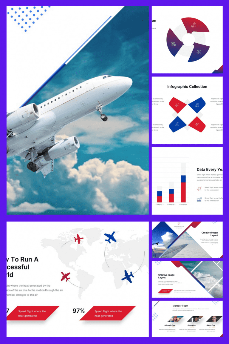 Aircraft Presentation: Powerpoint, Keynote, Google Slides