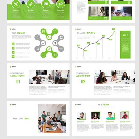 47 Slides Company Profile PowerPoint Template – MasterBundles