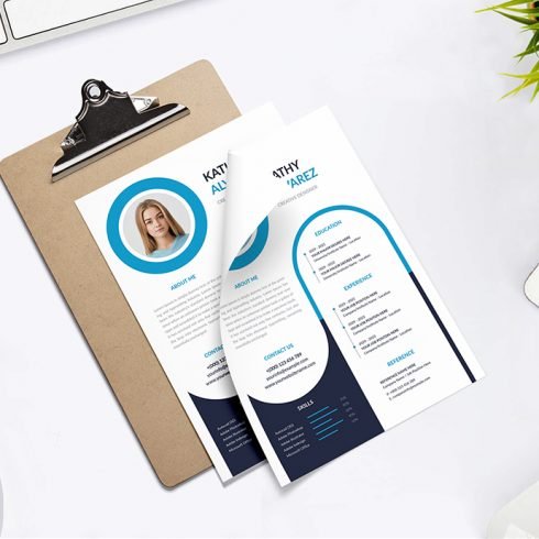 One Page Creative Designer Resume Template – MasterBundles
