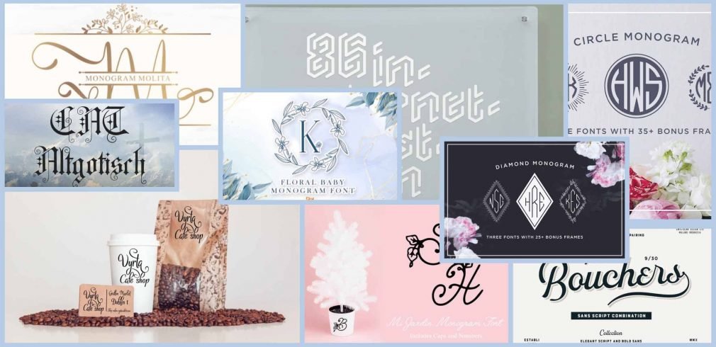 10+ Best Monogram Fonts for 2021: Free and Premium Fonts