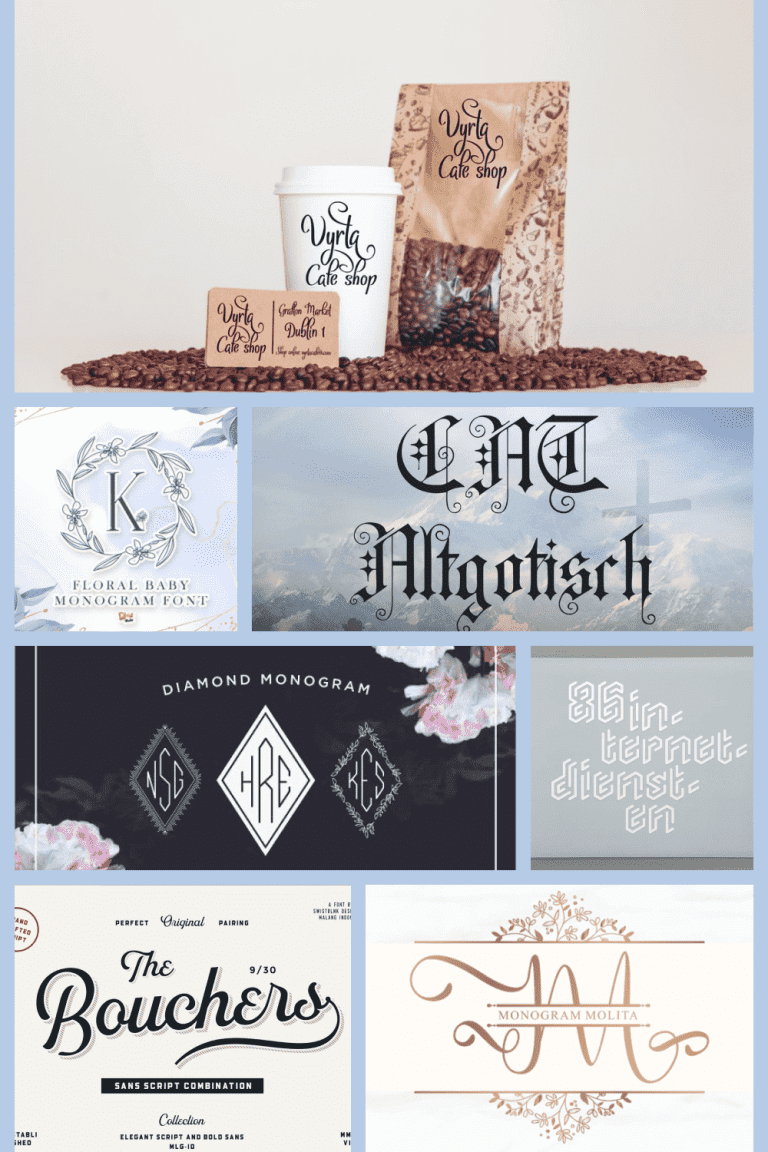 10+ Best Monogram Fonts for 2021: Free and Premium Fonts
