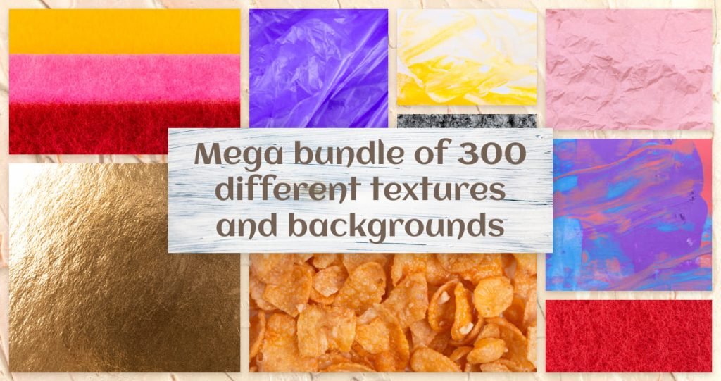 Mega Bundle of 300 Different Textures and Backgrounds