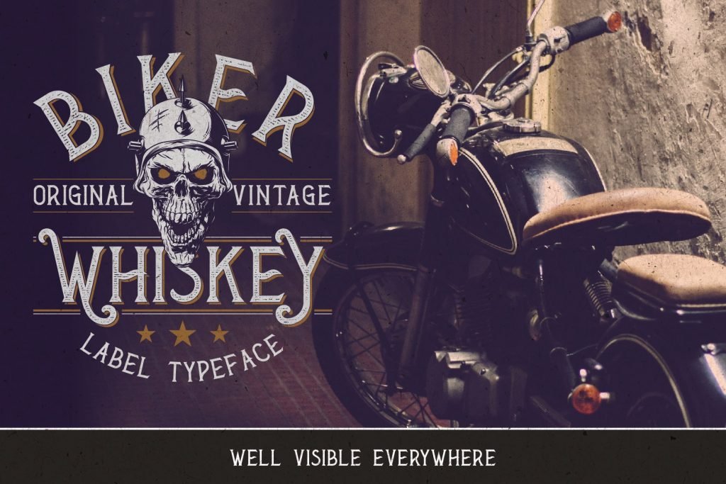 Biker Whiskey Vintage Font – MasterBundles