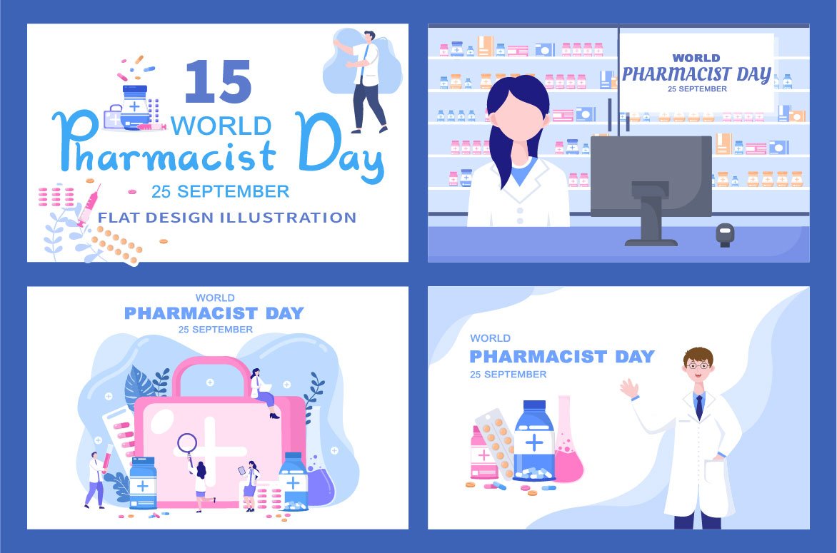 15 World Pharmacists Day Vector Illustrations – MasterBundles