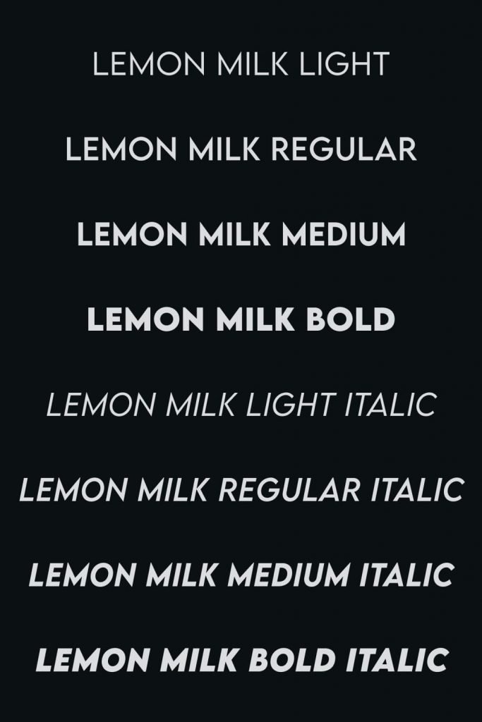 Free Lemon Milk Font – MasterBundles