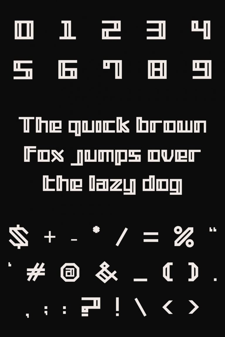 Free Square Font – MasterBundles