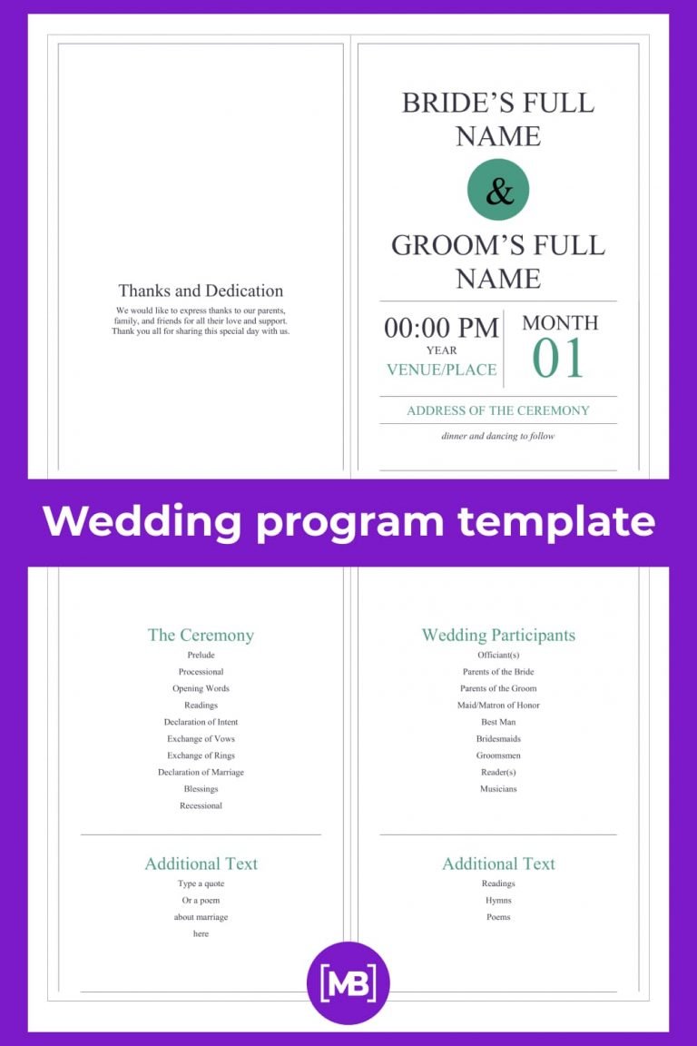 15+ Best Wedding Program Templates. Best Free and Premium Templates