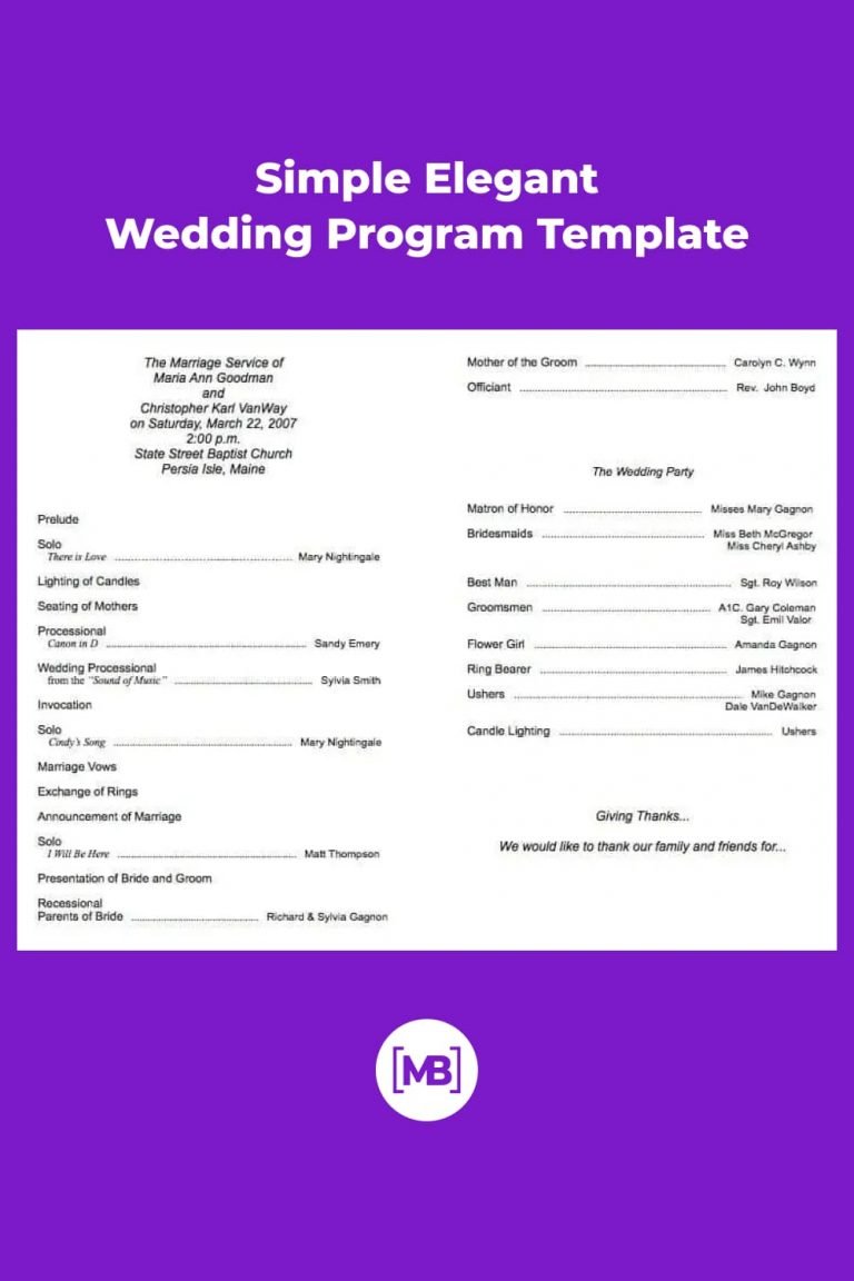 15+ Best Wedding Program Templates. Best Free and Premium Templates