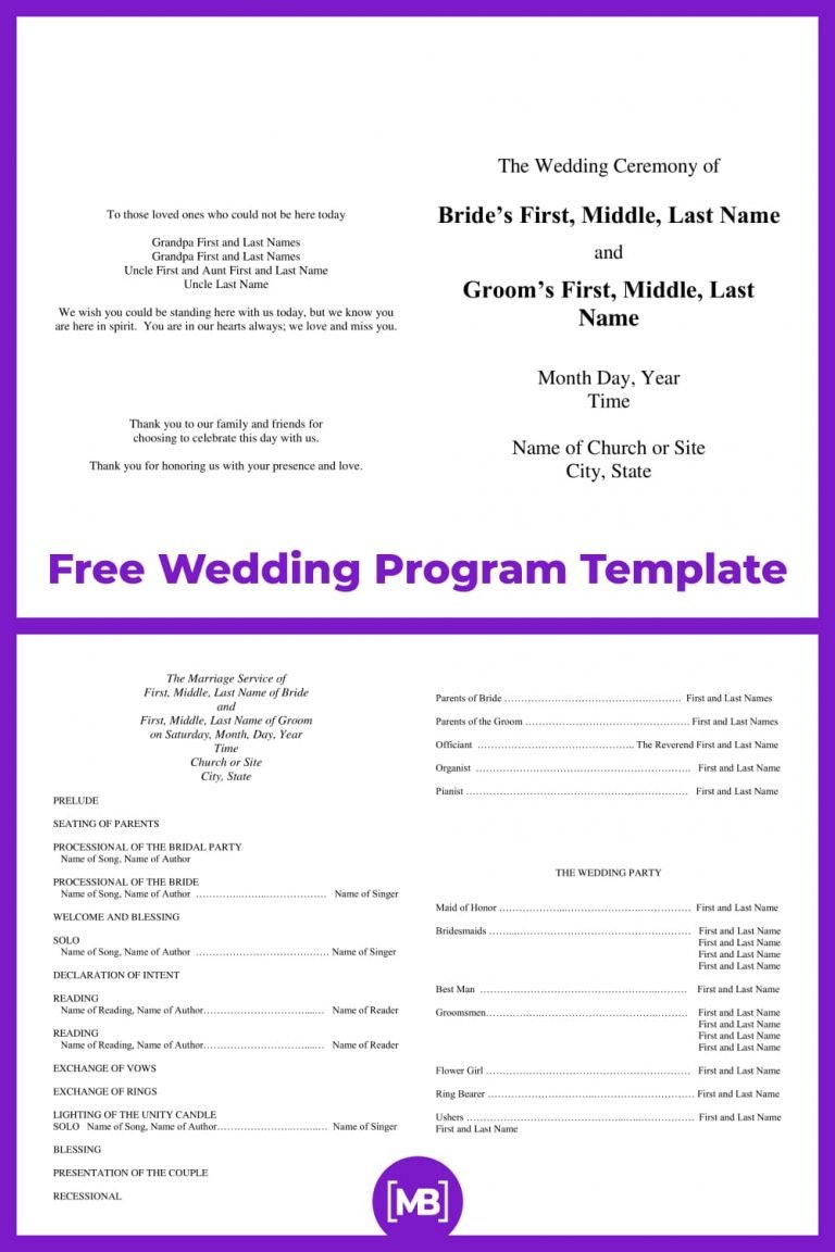 15+ Best Wedding Program Templates. Best Free and Premium Templates