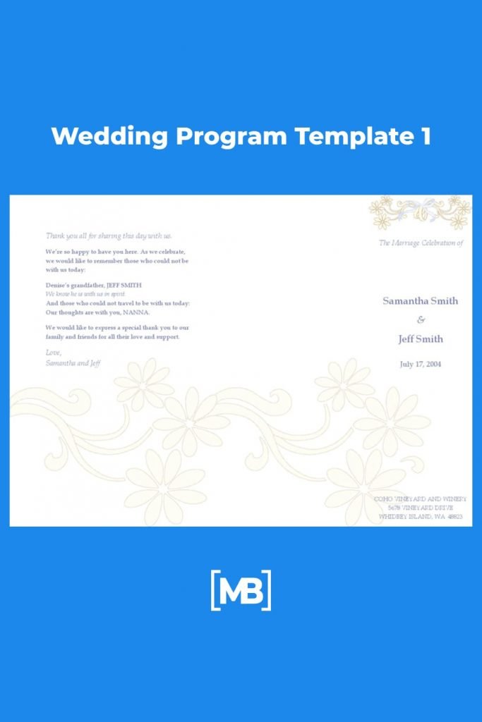 15+ Best Wedding Program Templates. Best Free and Premium Templates