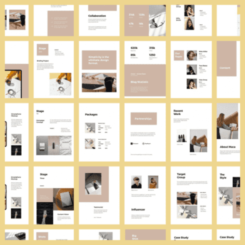 MACA A4 Vertical Powerpoint Template – MasterBundles