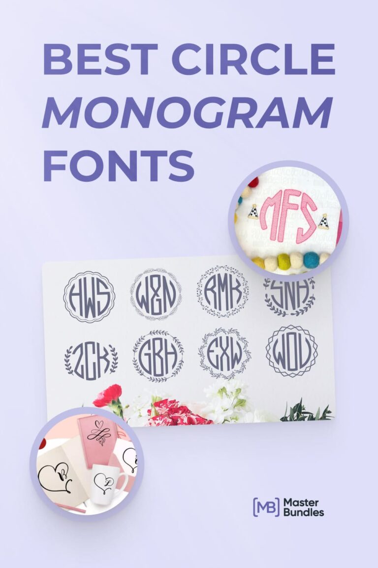 15 Best Circle Monogram Fonts in 2023: Free and Premium – MasterBundles