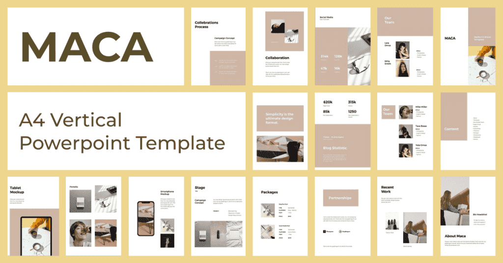 MACA A4 Vertical Powerpoint Template – MasterBundles