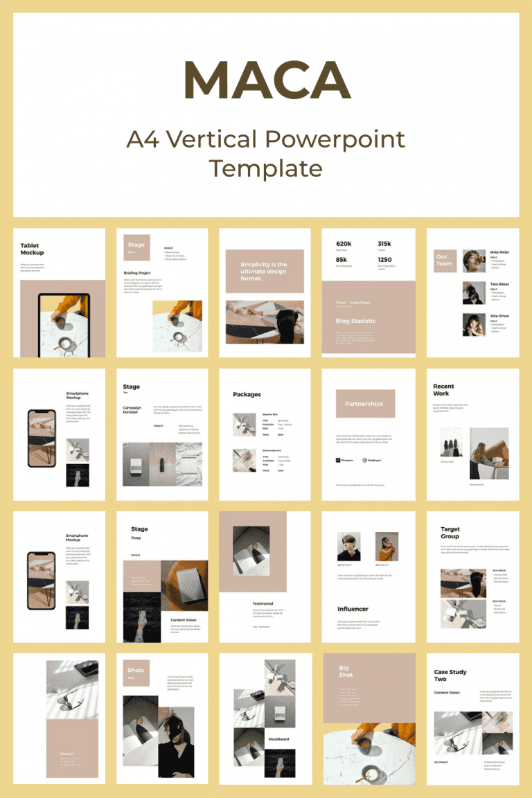 MACA A4 Vertical Powerpoint Template – MasterBundles