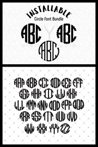 10+ Best Circle Monogram Fonts in 2021: Free and Premium | MasterBundles