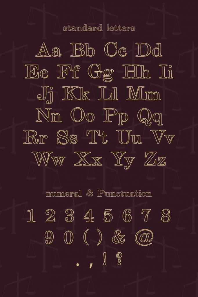 Guilty Outline Serif Font – MasterBundles