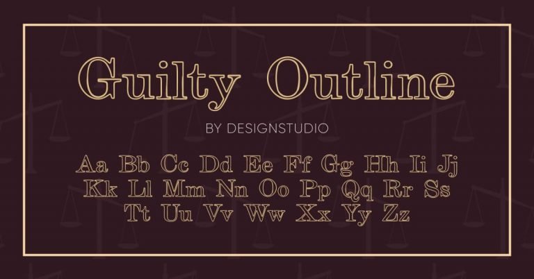 Guilty Outline Serif Font – MasterBundles