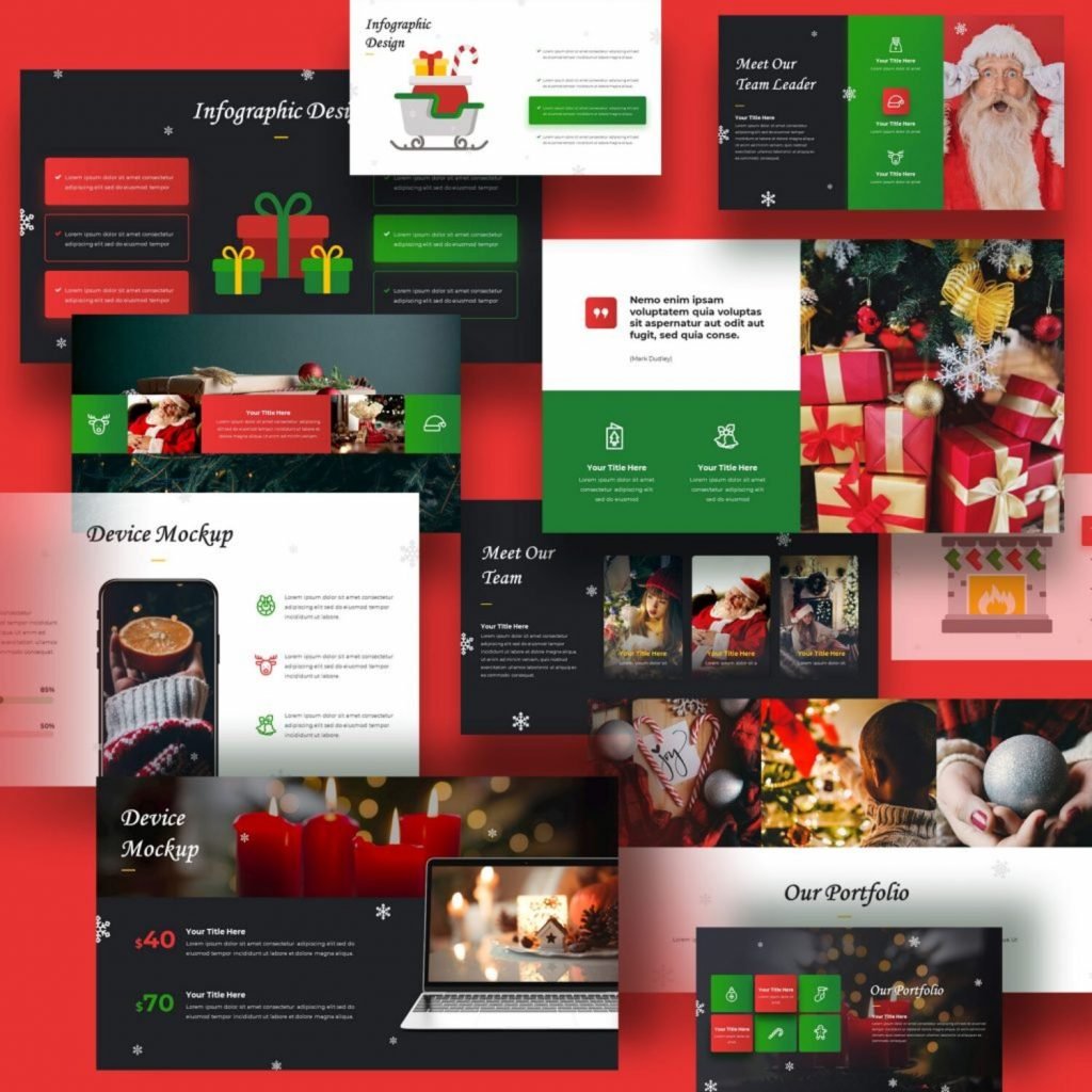 Merry Christmas Powerpoint Presentation Template – MasterBundles