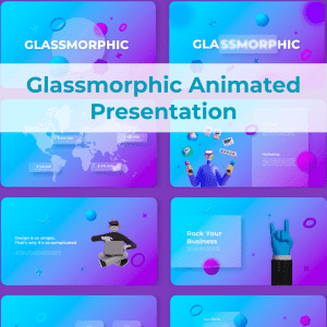 Glassmorphic Animated Presentation: 50 Slides – MasterBundles
