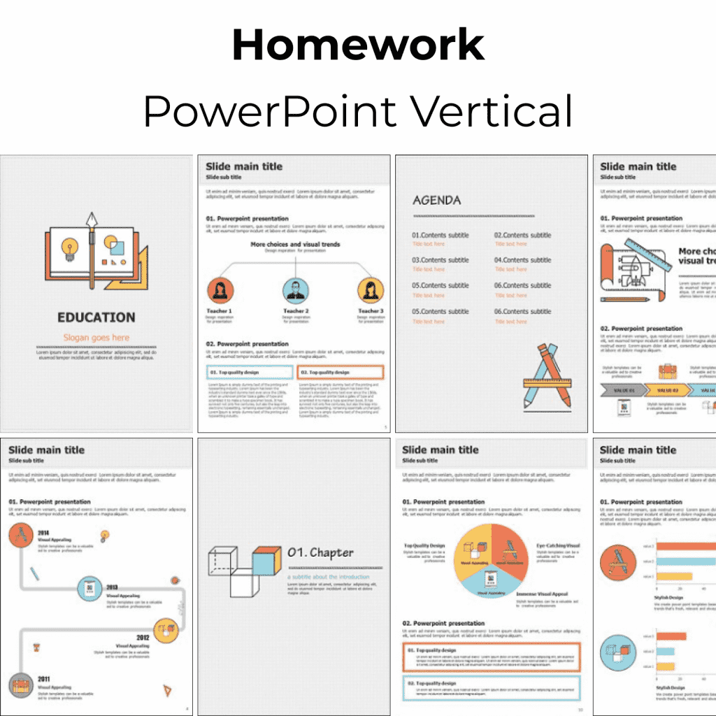 Homework PowerPoint Vertical – MasterBundles