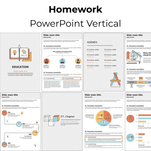 Homework PowerPoint Vertical – MasterBundles