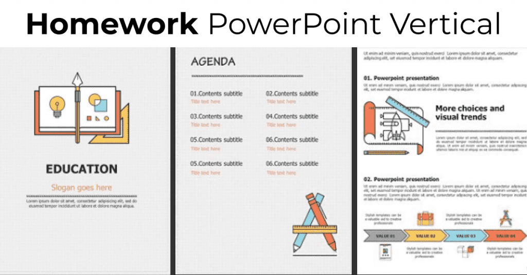 Homework PowerPoint Vertical – MasterBundles