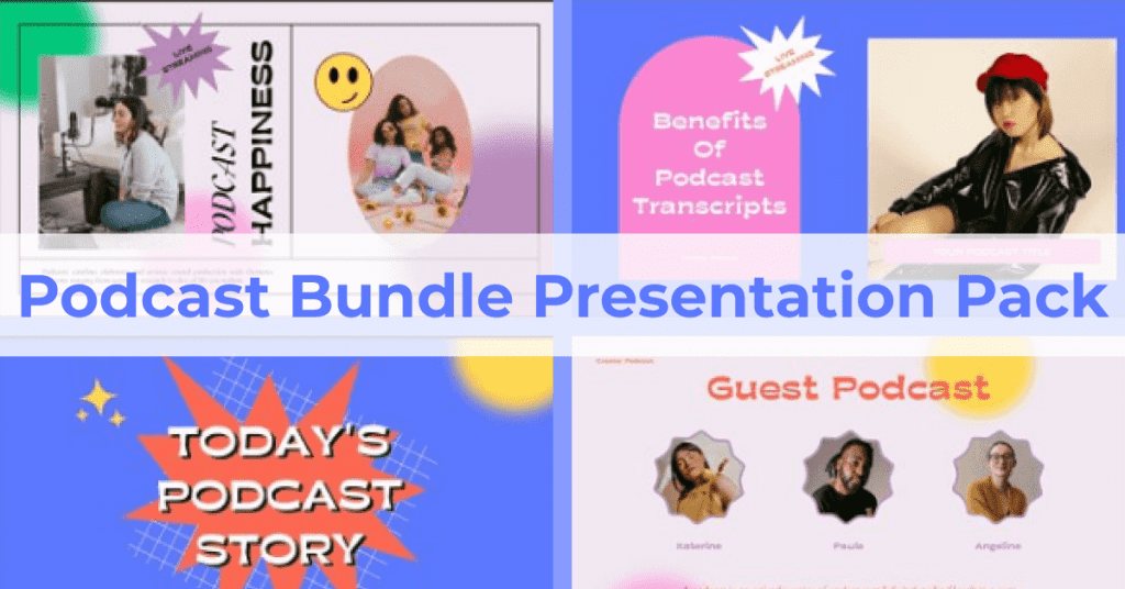 Podcast Colorful Presentation Template – MasterBundles