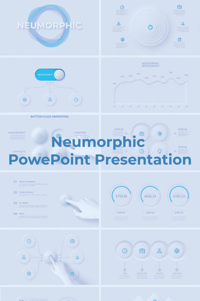Neumorphic PowePoint Presentation – MasterBundles
