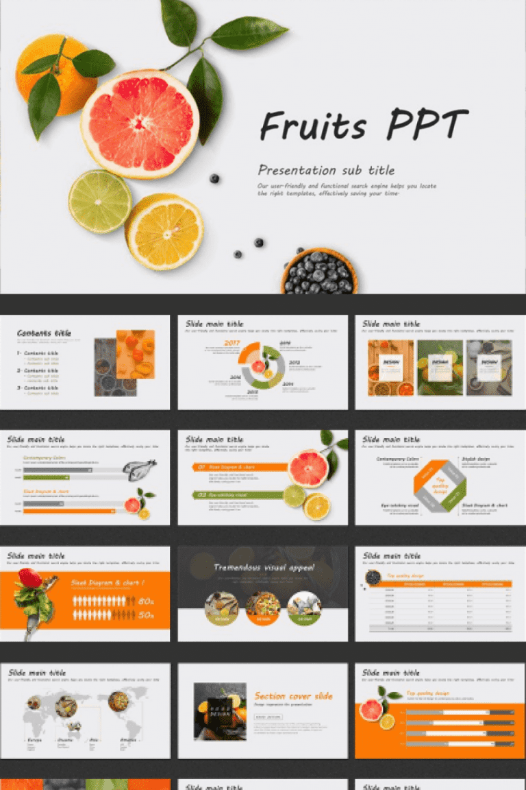 Fruits PPT Template – MasterBundles