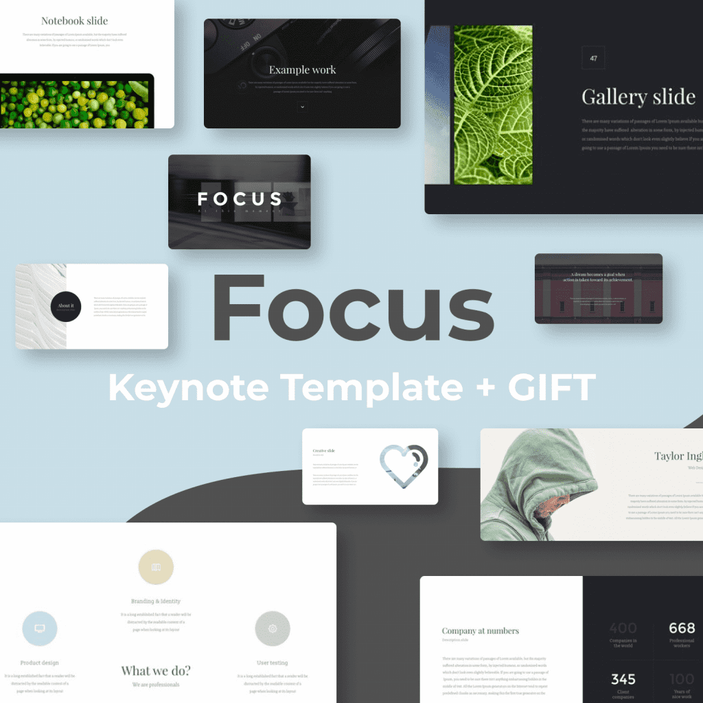Focus Keynote Template + GIFT – MasterBundles