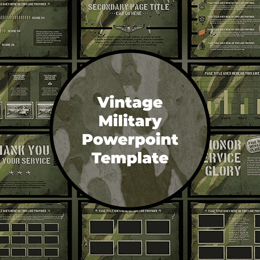 Vintage Military Powerpoint Template – MasterBundles