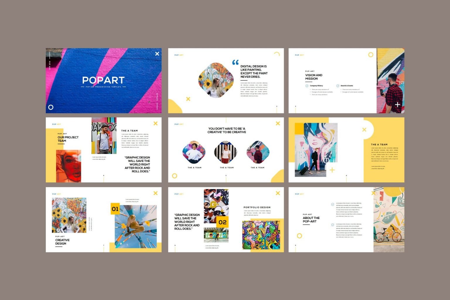 POPART Powerpoint Template – MasterBundles