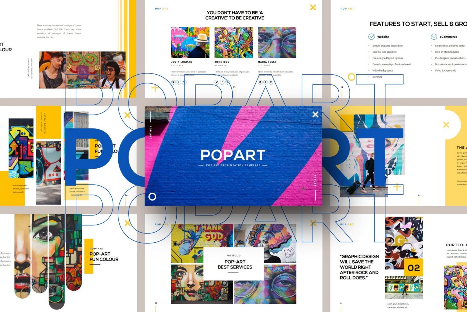 POPART Powerpoint Template – MasterBundles