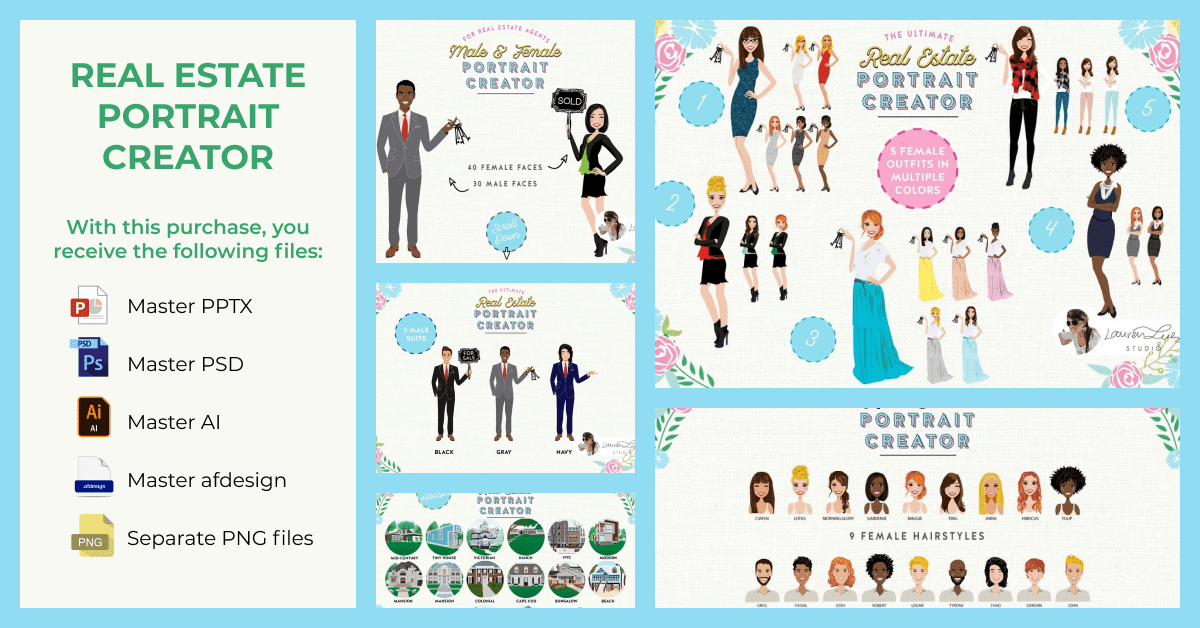 Real Estate Portrait Creator – MasterBundles