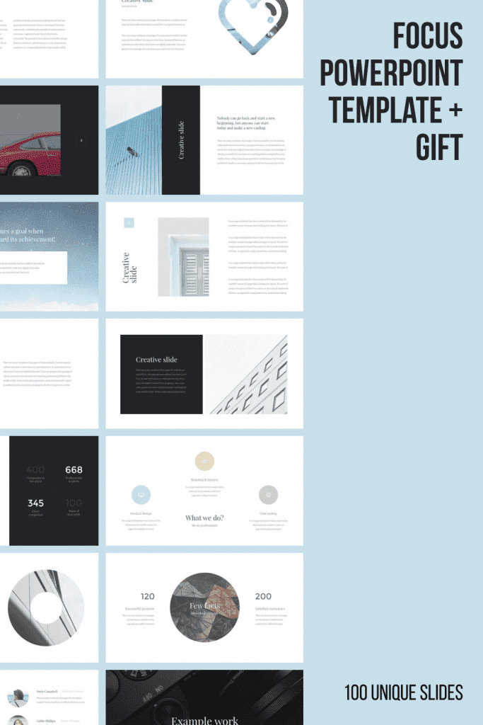 Focus PowerPoint Template + GIFT – MasterBundles