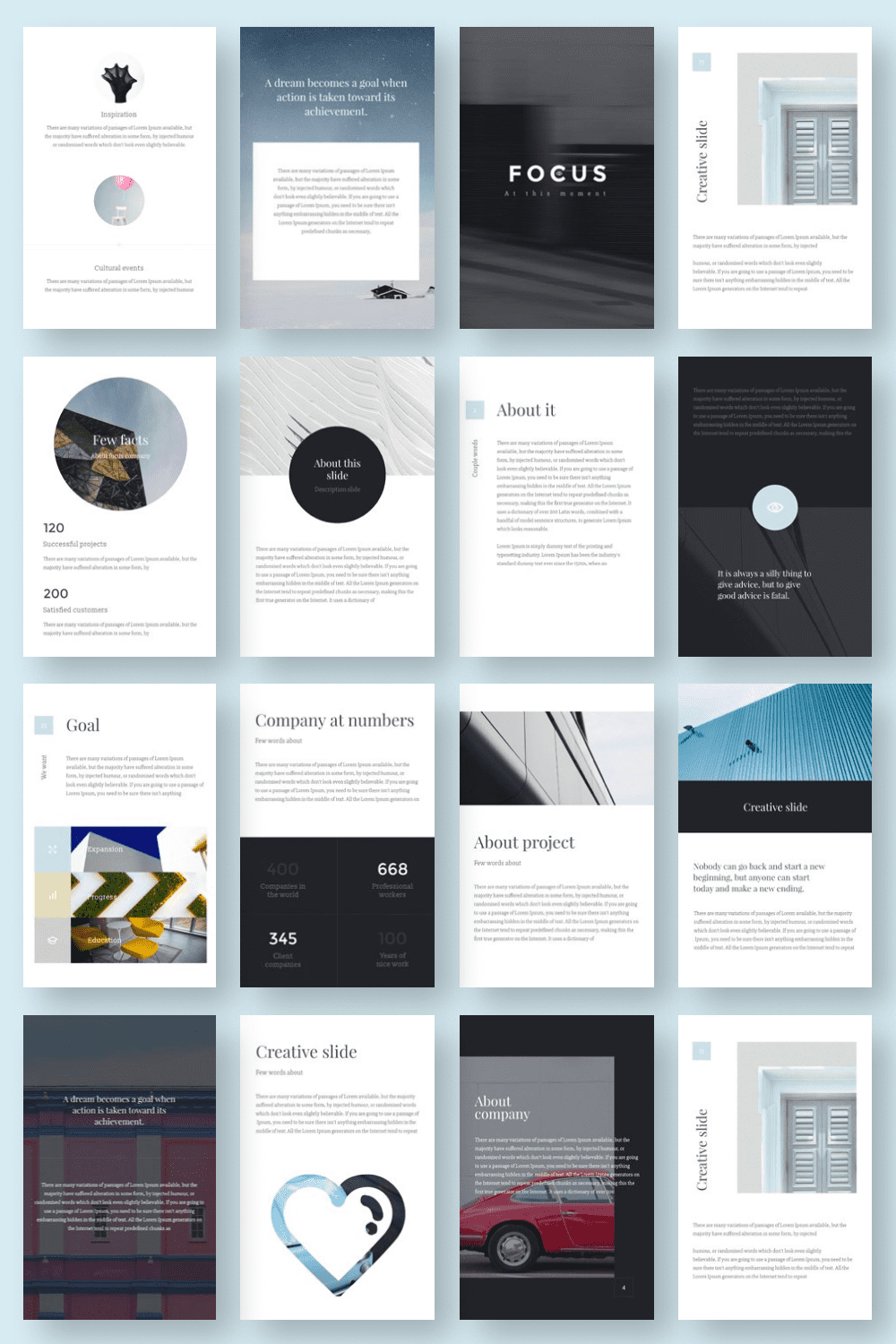 A4 | Focus PowerPoint Template – MasterBundles
